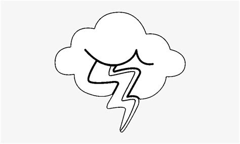 Dibujo De Nube Con Rayo Para Colorear Desenho De Nuvem Raio