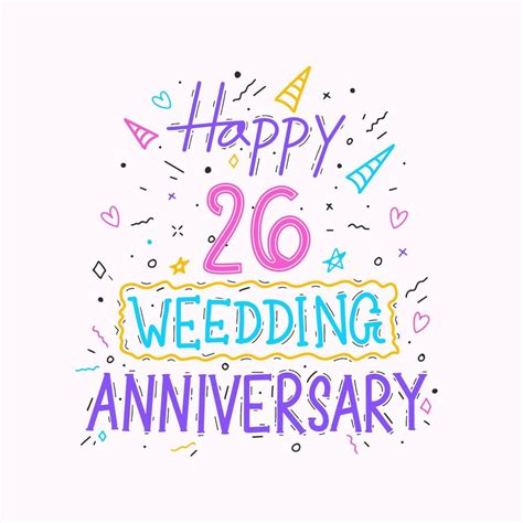 Happy Th Wedding Anniversary Hand Lettering Years Anniversary