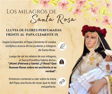 Todos Lo Milagros De Santa Rosa De Lima Cada Uno Con Su Representacion