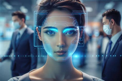Premium Photo Facial Recognition Technology Scan And Detect People