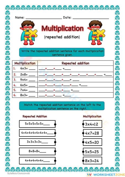 Multiplication Is Repeated Addition Worksheets