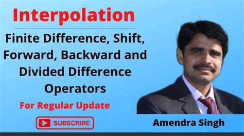 interpolation finite difference shift forward backward and divided difference operators