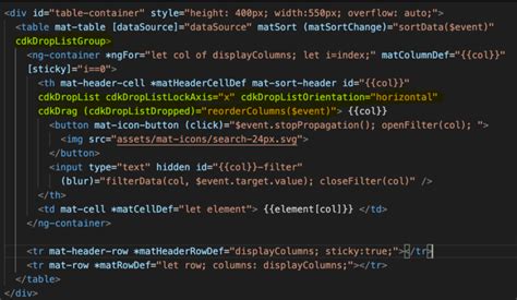 angular mat table and column reordering by sri m medium