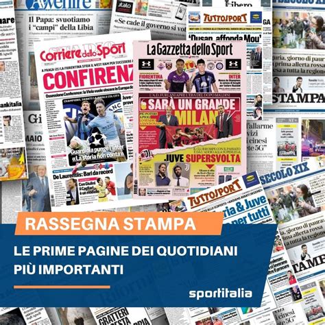 Sportitalia on Twitter 𝗥𝗮𝘀𝘀𝗲𝗴𝗻𝗮 𝘀𝘁𝗮𝗺𝗽𝗮 Le prime pagine dei