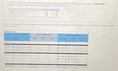 Solved A Company Reports The Following Beginning Inventory Chegg