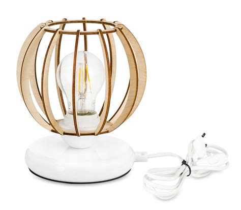 Lampka Nocna Lampa Sto Owa Loft Na Led E Drewno B Mg