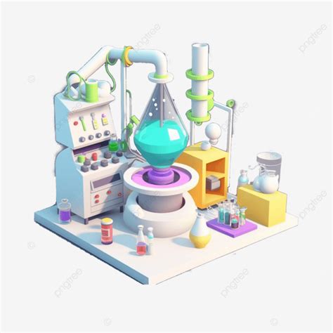 Gambar Ilmu Kartun Laboratorium 3d Laboratorium 3d Kartun Sains PNG