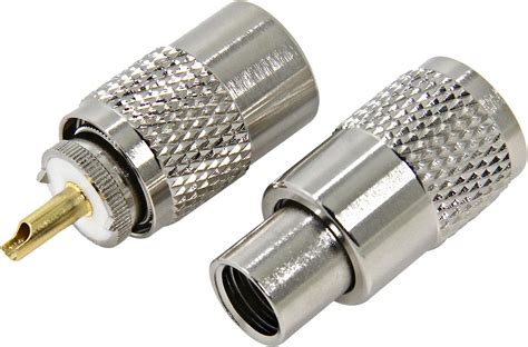 PL 259 50 Pack PL259 UHF Male Solder Coax Connectors Plug With Reducer
