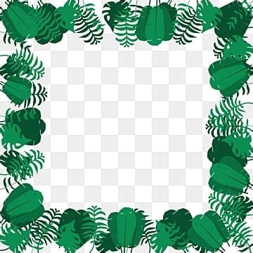Green Leaves Banner Vector Art PNG Green Leaves Frame Banner Summer