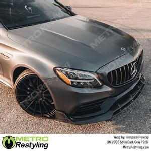 3M 2080 Satin Dark Gray Vinyl Wrap S261 Vinyl Wrap Dark Gray Vinyl