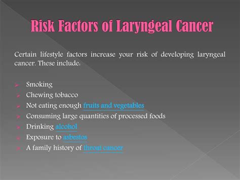 Ppt Laryngeal Cancer Symptoms Causes Diagnosis And Treatment