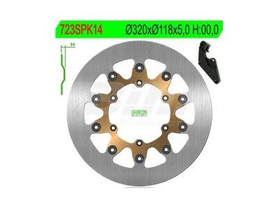 Disco de freno NG 723SPK14 Ø320 x Ø118 x 5