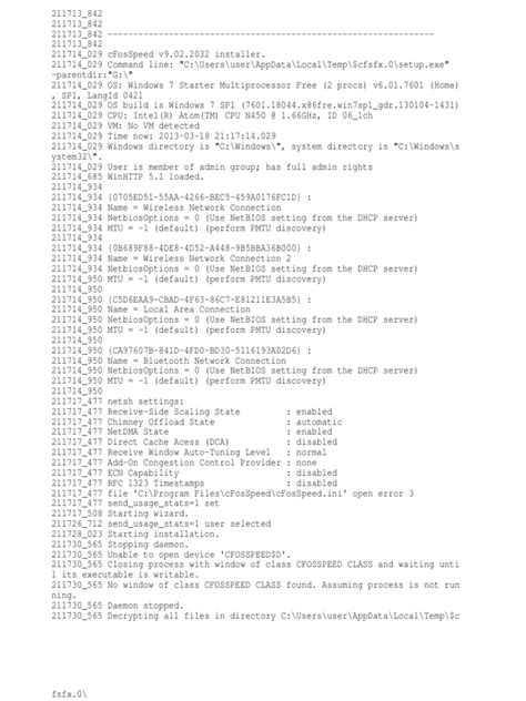 cfosspeed setup log pdf installation computer programs windows registry
