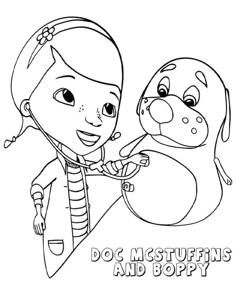 Doc McStuffins And Bobby Coloring Page Free Printable Coloring Pages