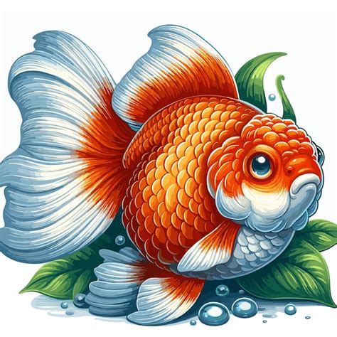 Premium Vector Cute Goldfish Fish Vector Cartoon Illustration