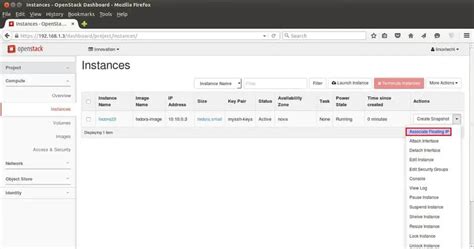 Associate Floating Ip Instances Openstack Dashboard Linuxtechi