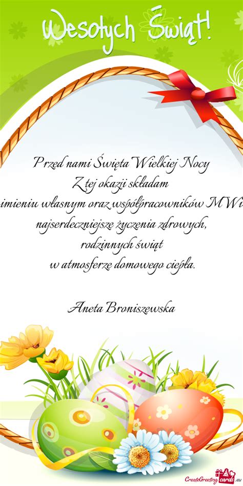 W Imieniu W Asnym Oraz Wsp Pracownik W Mwit Darmowe Kartki