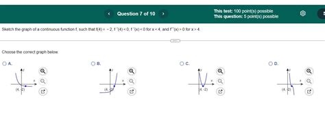 solved sketch the graph of a continuous function f such