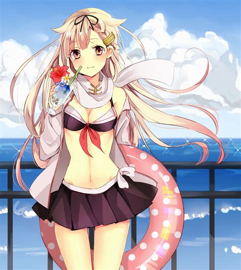Fondos De Pantalla Ilustraci N Rubia Mar Pelo Largo Anime Chicas