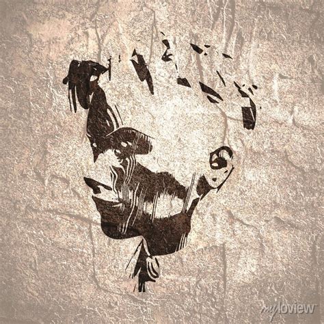 Sketch Of A Woman Face Side View Engraved Effect Wall Stickers 1