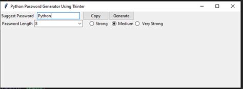 Python Password Generator Using Tkinter