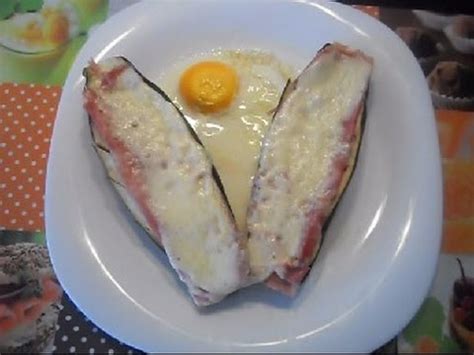 Receta fácil berenjenas con jamón york y queso al microondas