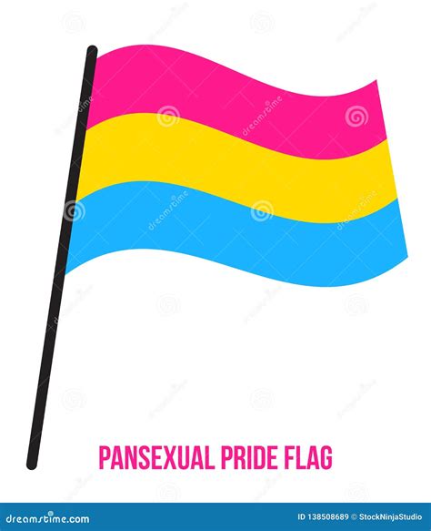 Pansexual Pride Flag In Vector Illustration Symbol For The Pansexual