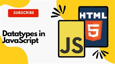 datatypes in javascript html css js complete course youtube