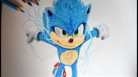 Como Dibujar A Sonic The Hedgehog De La Pelicula Facil Drawing