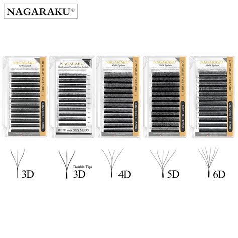 Nagaraku Volume Cílios Extensões Forma 3d 4d 5d Pré feito Cílios