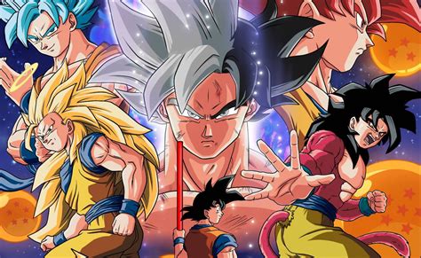 Artista faz ilustração todas as formas de Goku em Dragon Ball Z e