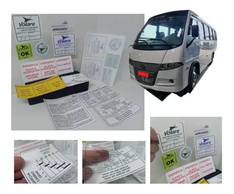 Adesivos Volare V8 Kit C 11 Selos Informativos Recomendações