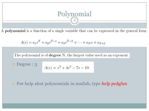 polynomial curve fitting matlab simulink example math