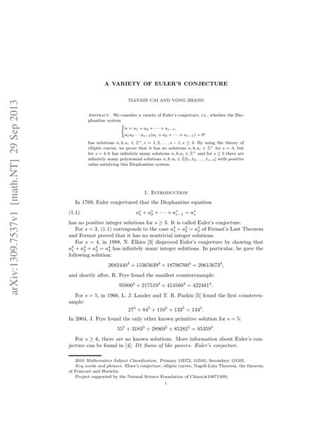 pdf a variety of euler s conjecture