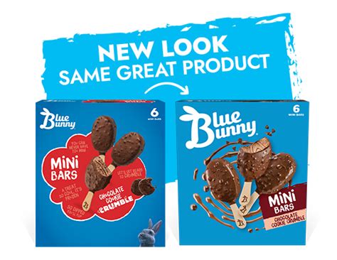 Mini Bars Chocolate Cookie Crumble Blue Bunny