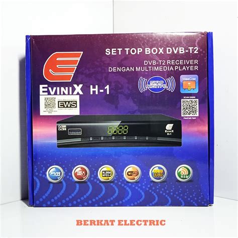 Jual SET TOP BOX PENERIMA SIARAN TV DIGITAL HD DVB T2 TERESTRIAL EVINIX