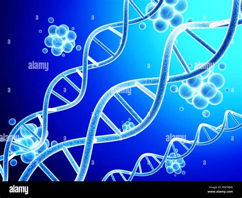 Digital D Model Of Dna Structure And Molecules Stock Photo Alamy