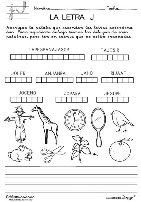 Actividades Con La Letra J