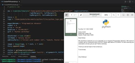 create a pdf with reportlab in python geekole