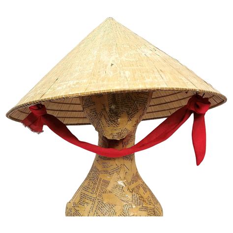 Vintage Conical Straw Hat Traditional Asian Sedge Hat At 1stDibs