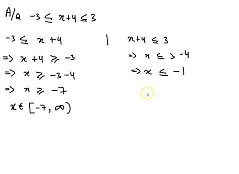 solved solve and write interval notation for the solution set then graph the solution set 3 ≤