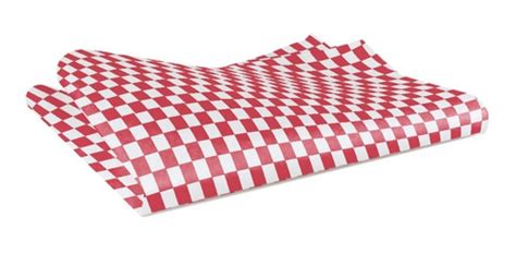Papel Encerado Cuadros Rojos Hojas Grado Alimenticio Env O Gratis