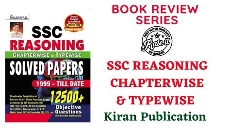 Kiran SSC Reasoning Chapterwise Typewise Solved Papers Full Book
