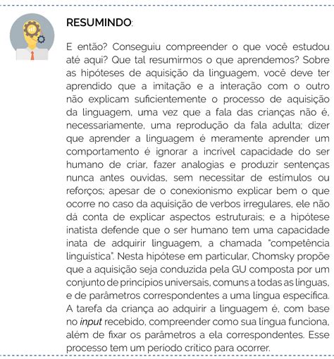 Processos de Aquisição da Linguagem Oral e da Escrita