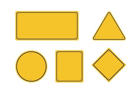 Blank Yellow Road Sign