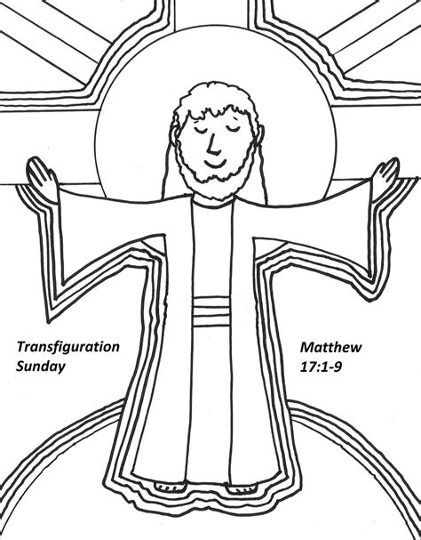 Transfiguration Coloring Page Coloring Pages