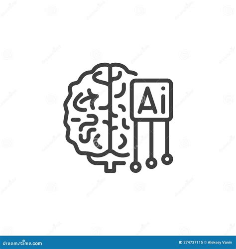 Artificial Intelligence Line Icon Stock Illustration Illustration Of