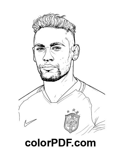 Neymar Footballeur Professionnel Coloriages Et Livres En PDF