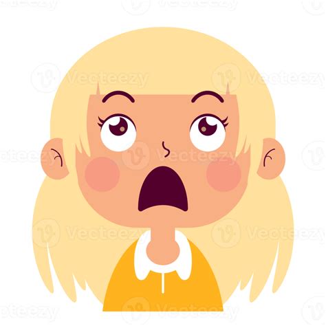 Free Chica Sorprendida Cara Dibujos Animados Lindo Png With The Best