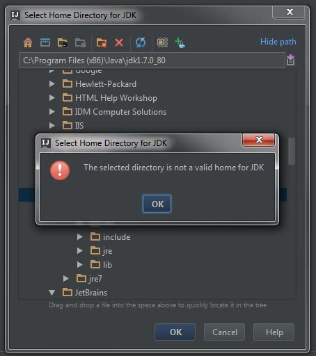 Java IntelliJ The Selected Directory Is Not A Home For JDK Stack